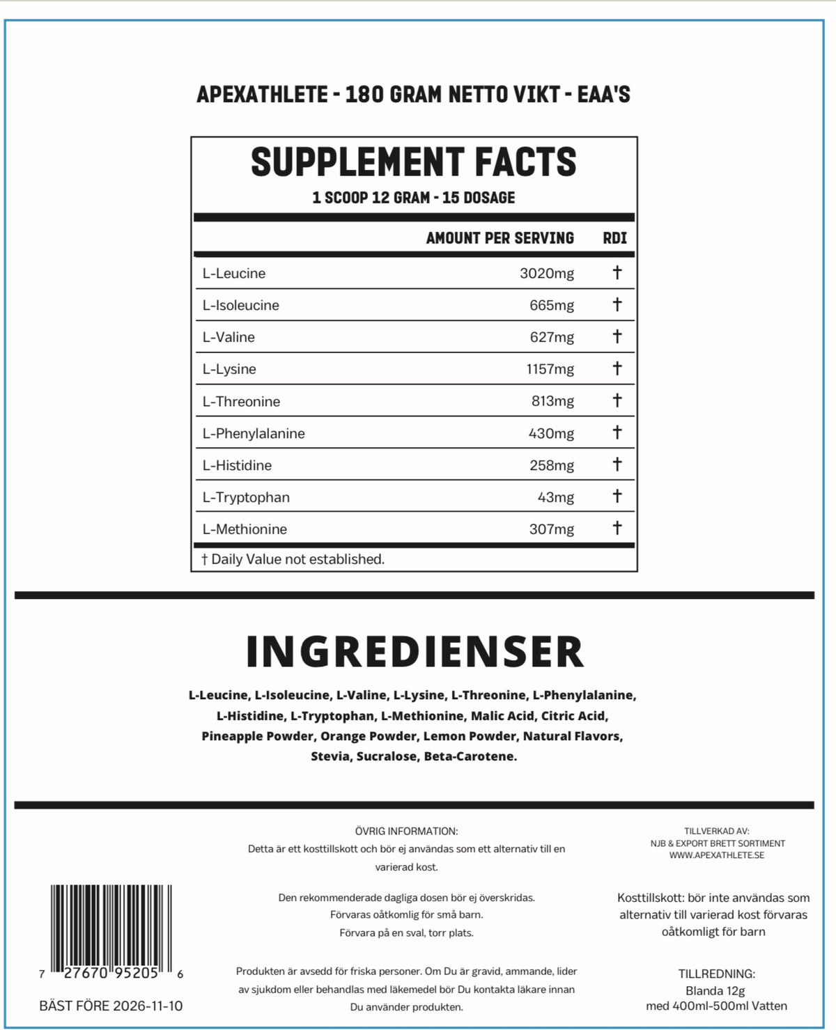 ONE PRE STIM - EAA INCLUDING FOR FREE - FLAVOR BASED ON INVENTORY ...